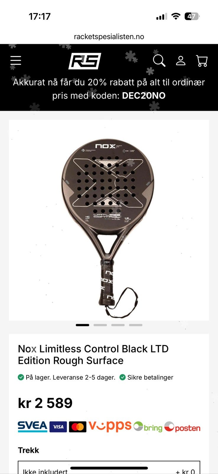 NOX limitless control black LTD Edition Rough Surface | FINN-torget