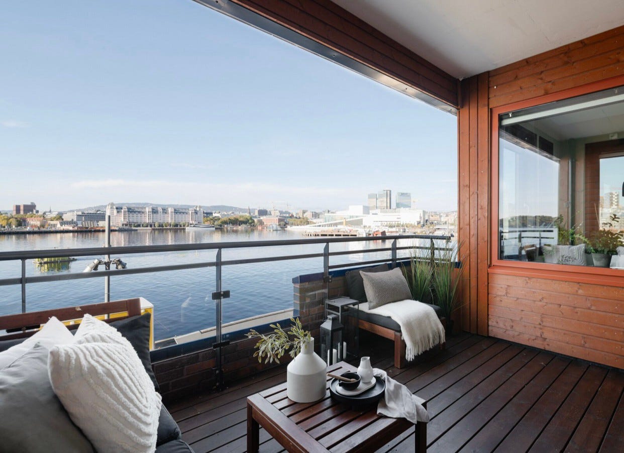 Stilfull 3-roms leilighet på Sørenga med utsikt mot havet og Operahuset ...