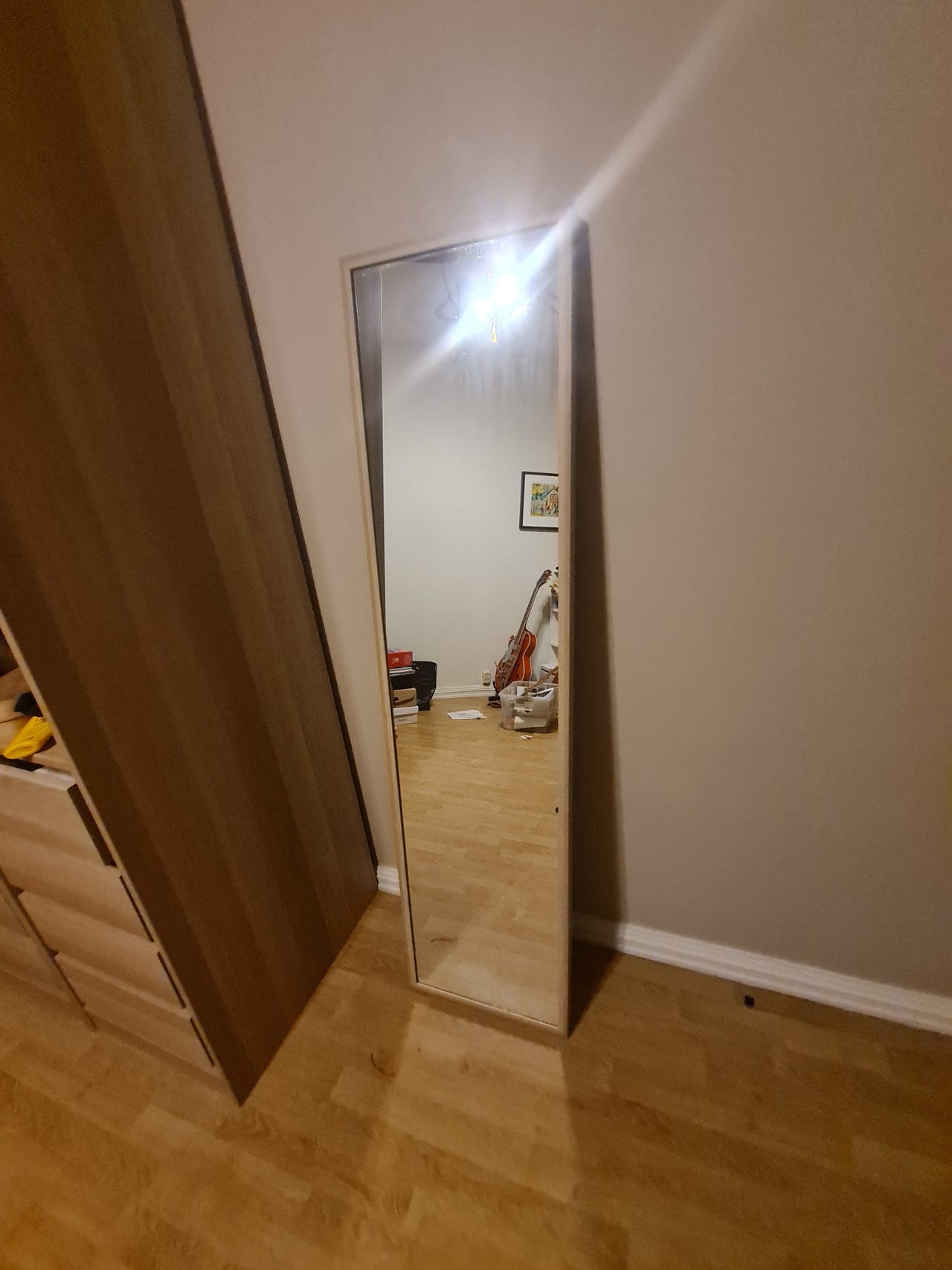 Pent speil eik imitasjon | FINN-torget