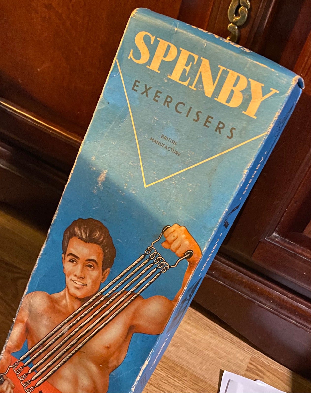 Trenings bånd Vintage Spenby Chest Exerciser Expander 1960's 4 Springs ...