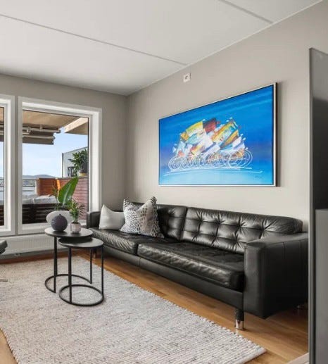 Sort Skinnsofa | FINN-torget