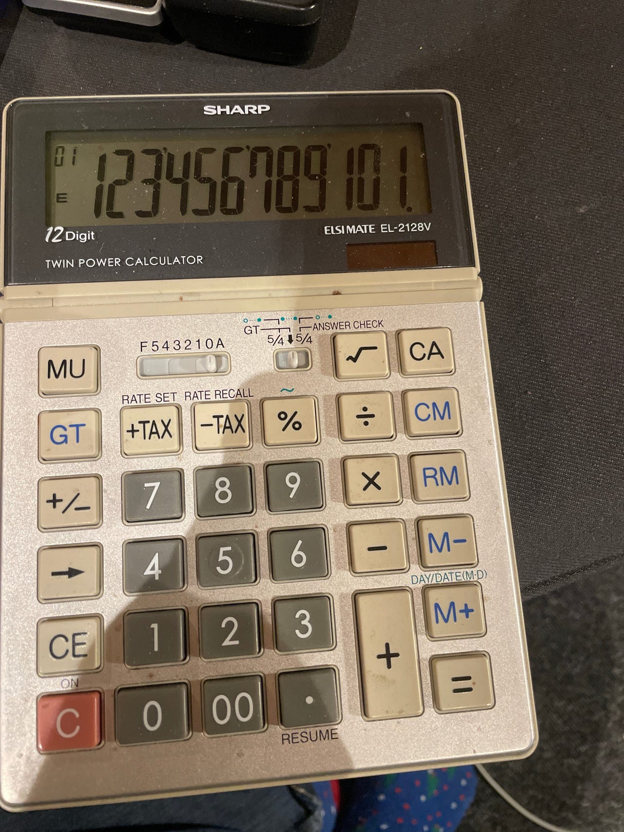 SHARP TWIN POWER CALCULATOR 12 Digit. ELSI MATE EL-2128V | FINN-torget