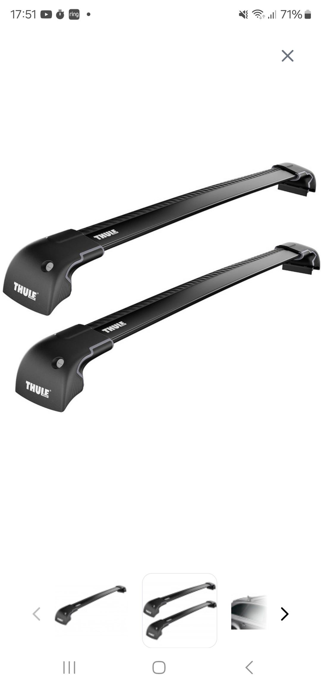 Thule Wingbar Edge 92 + 102.5 cm Svart | FINN-torget