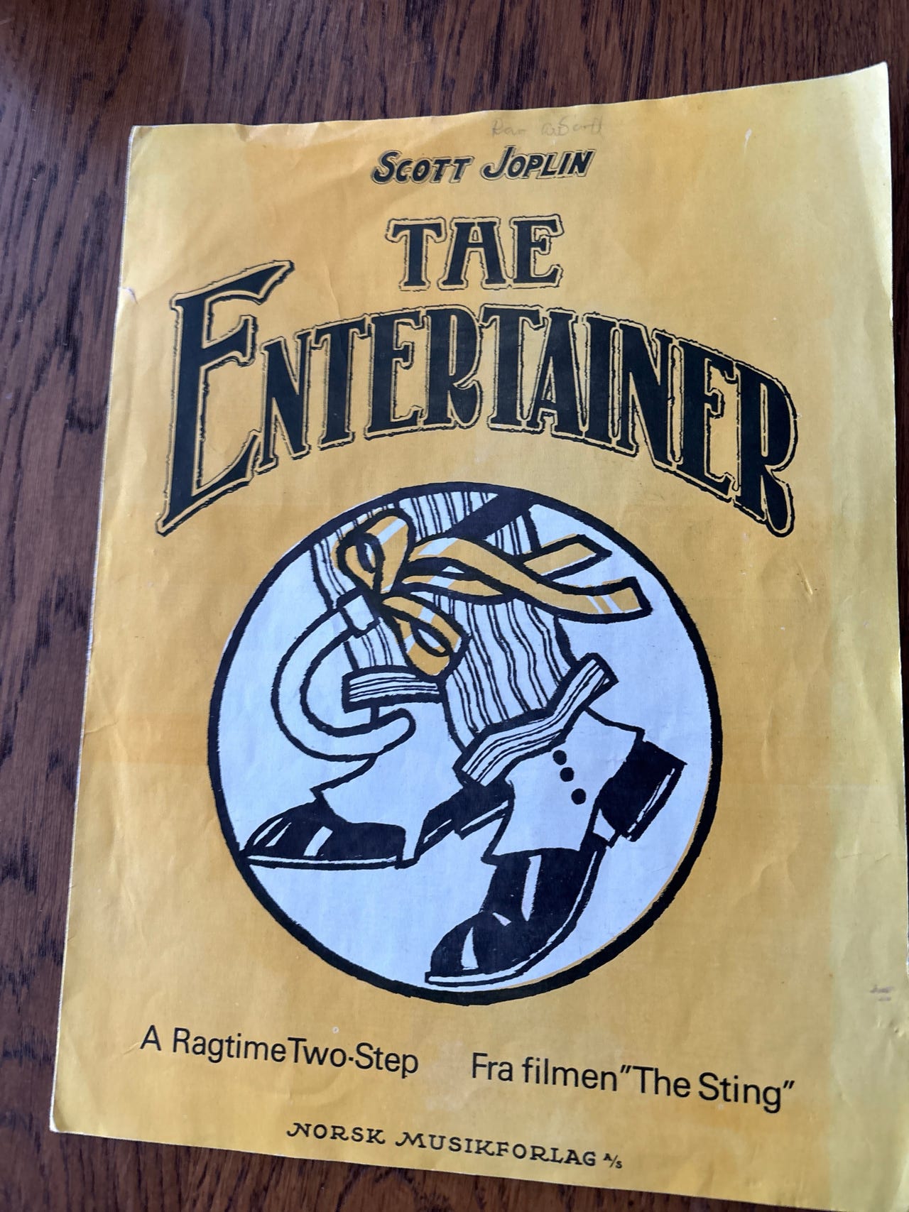 Noter The Entertainer» fra filmen The String. Scott Joplin. | FINN-torget