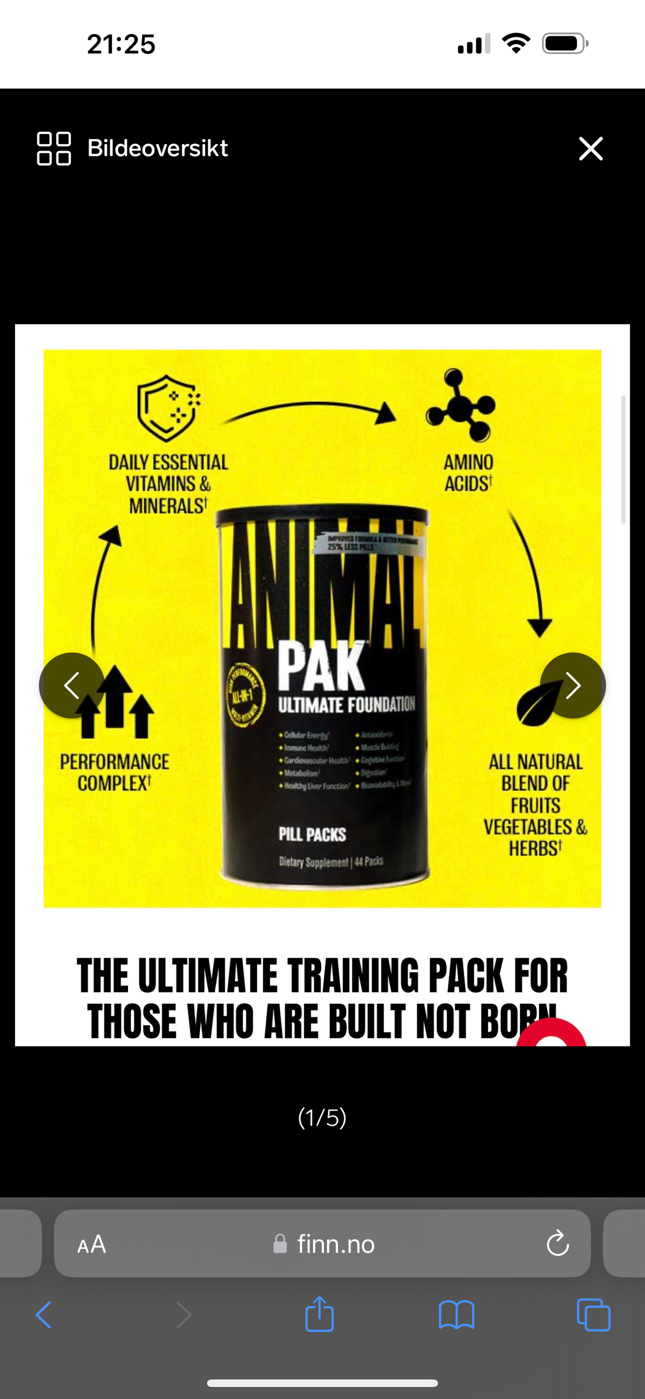Uåpnet Ny Multivitamins Formula Universal Animal Pak -44 Servings ...