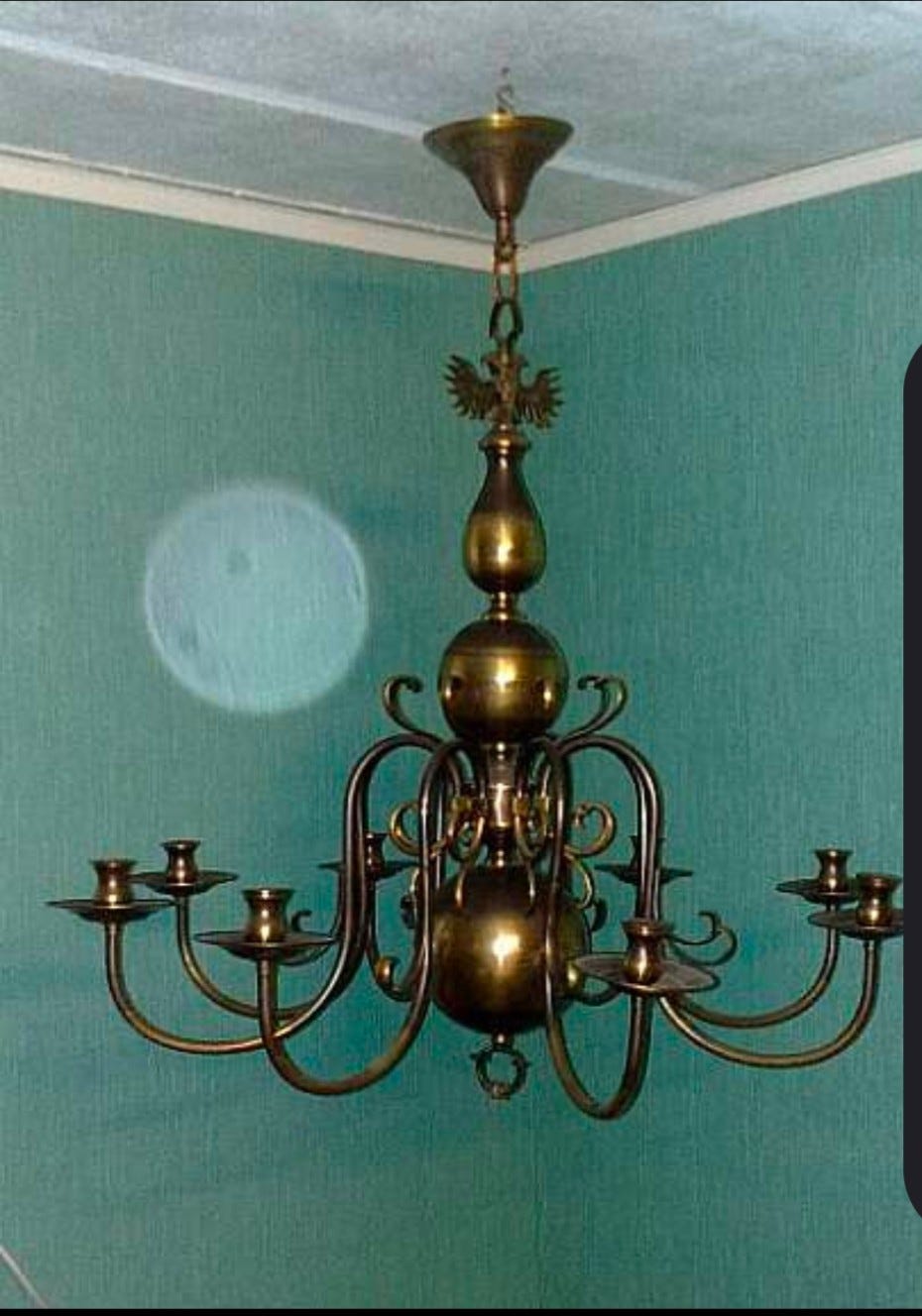 NY PRIS Stor taklampe i messing | FINN-torget