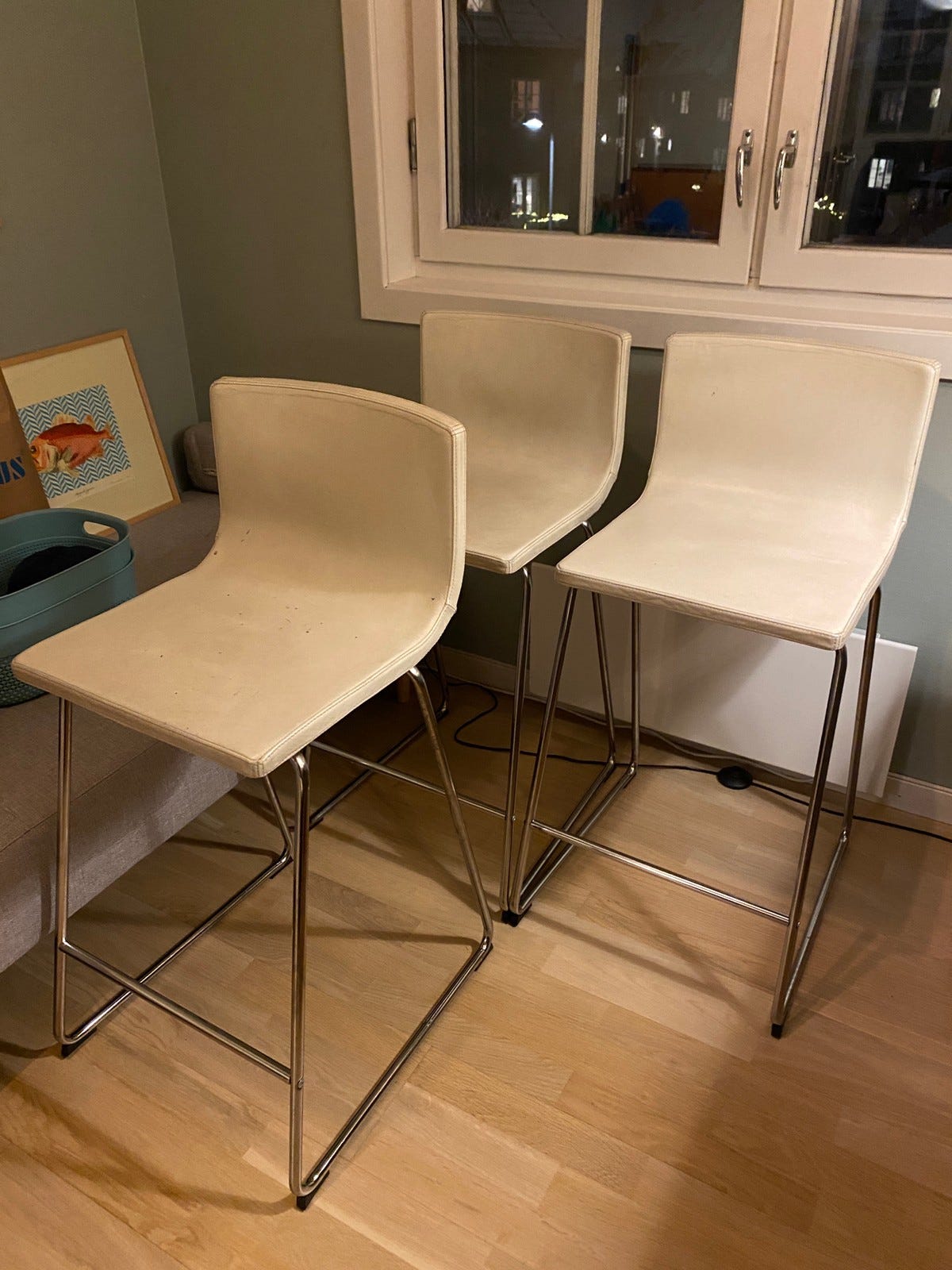 Tre IKEA Bernhard barstoler | FINN-torget