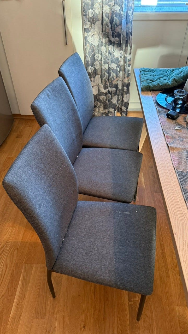 Stoler fra jysk 3 stk | FINN-torget