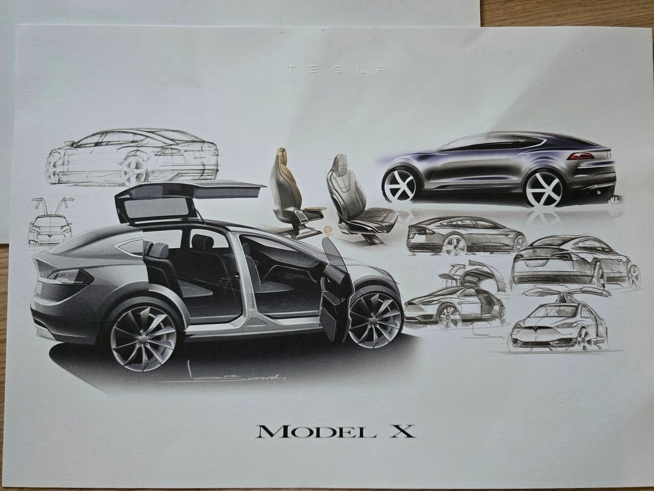 Tesla Model X Concept Print selges | FINN-torget