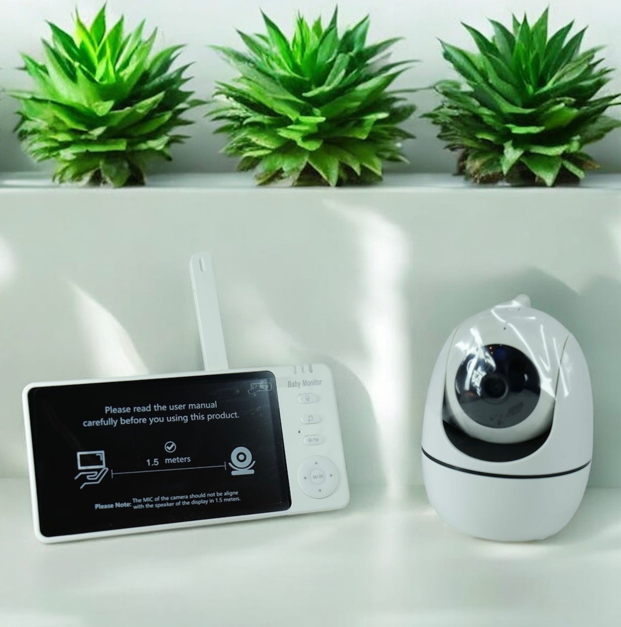 Babymonitor 5,0-tommers Video Babycall med Pan Tilt Kamera | FINN-torget