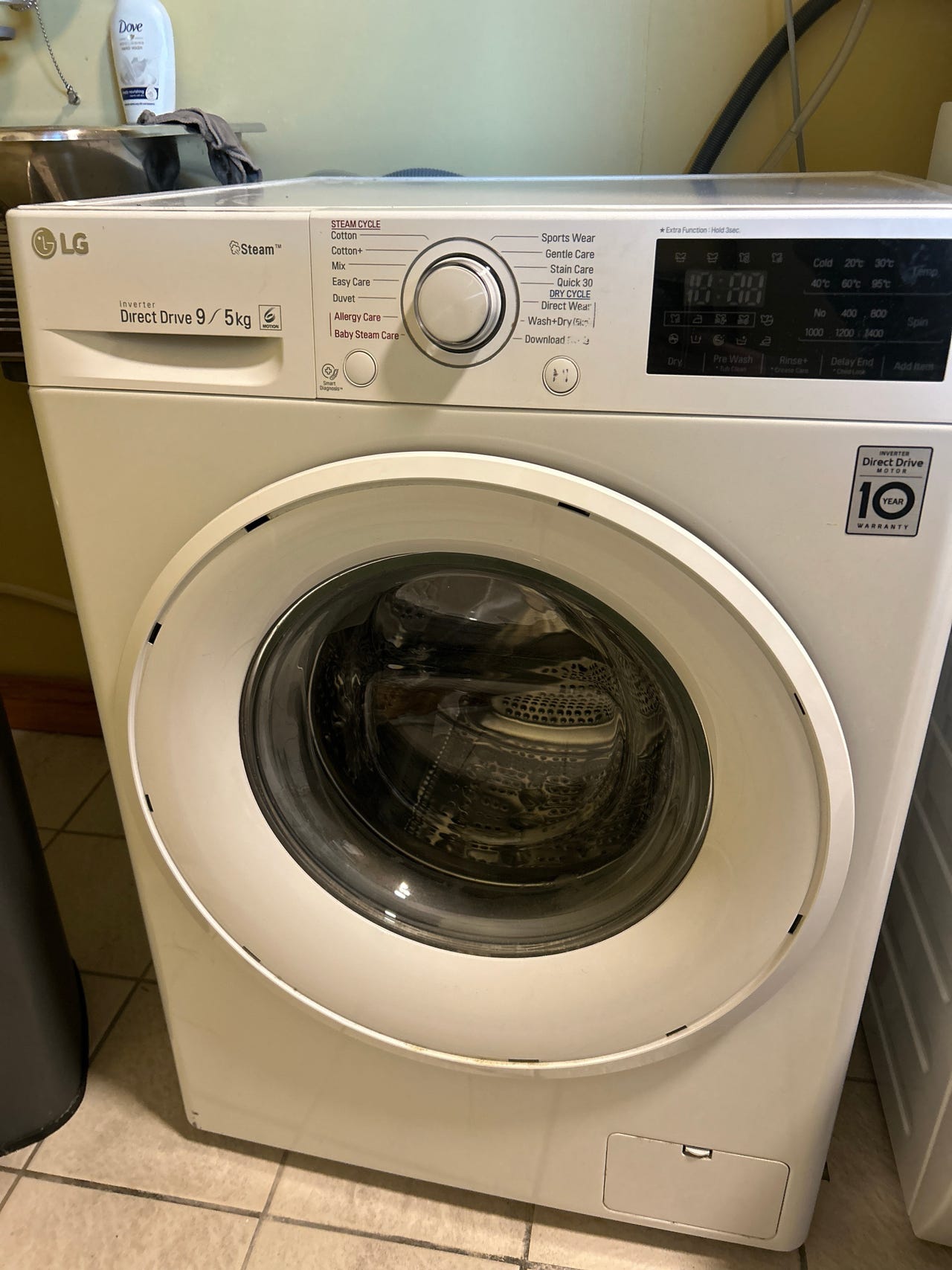 LG Steam Direct Drive 9 kg vask - 5 kg tørk | FINN-torget