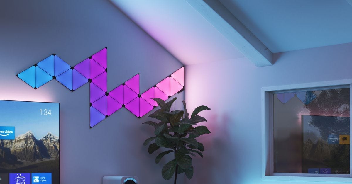 NANOLEAF SHAPES 90 PANELER+ LINES | FINN-torget