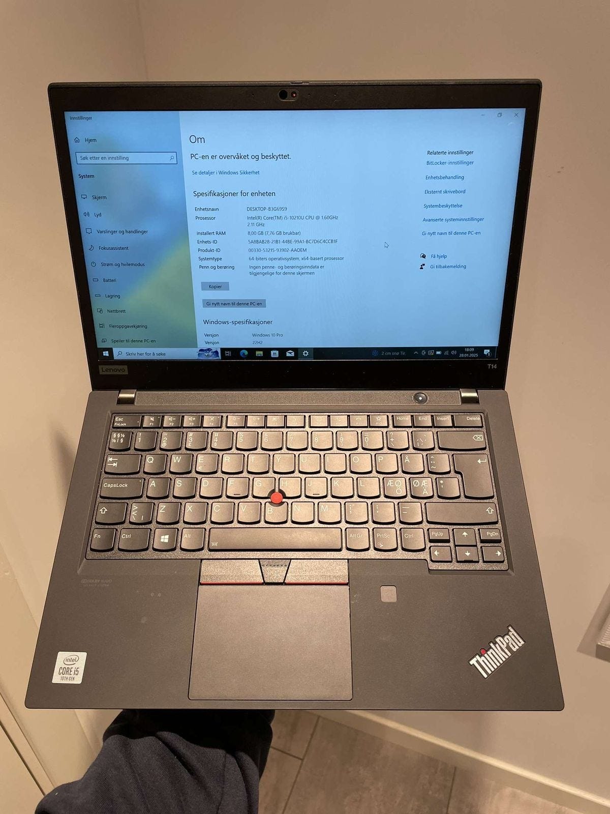 Lenovo Thinkpad T14 Magnesium Chassis | FINN-torget
