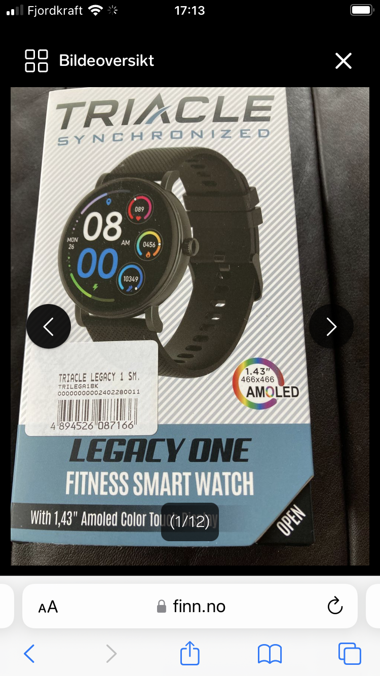 Triacle legacy one fitness smartklokke hvit | FINN-torget