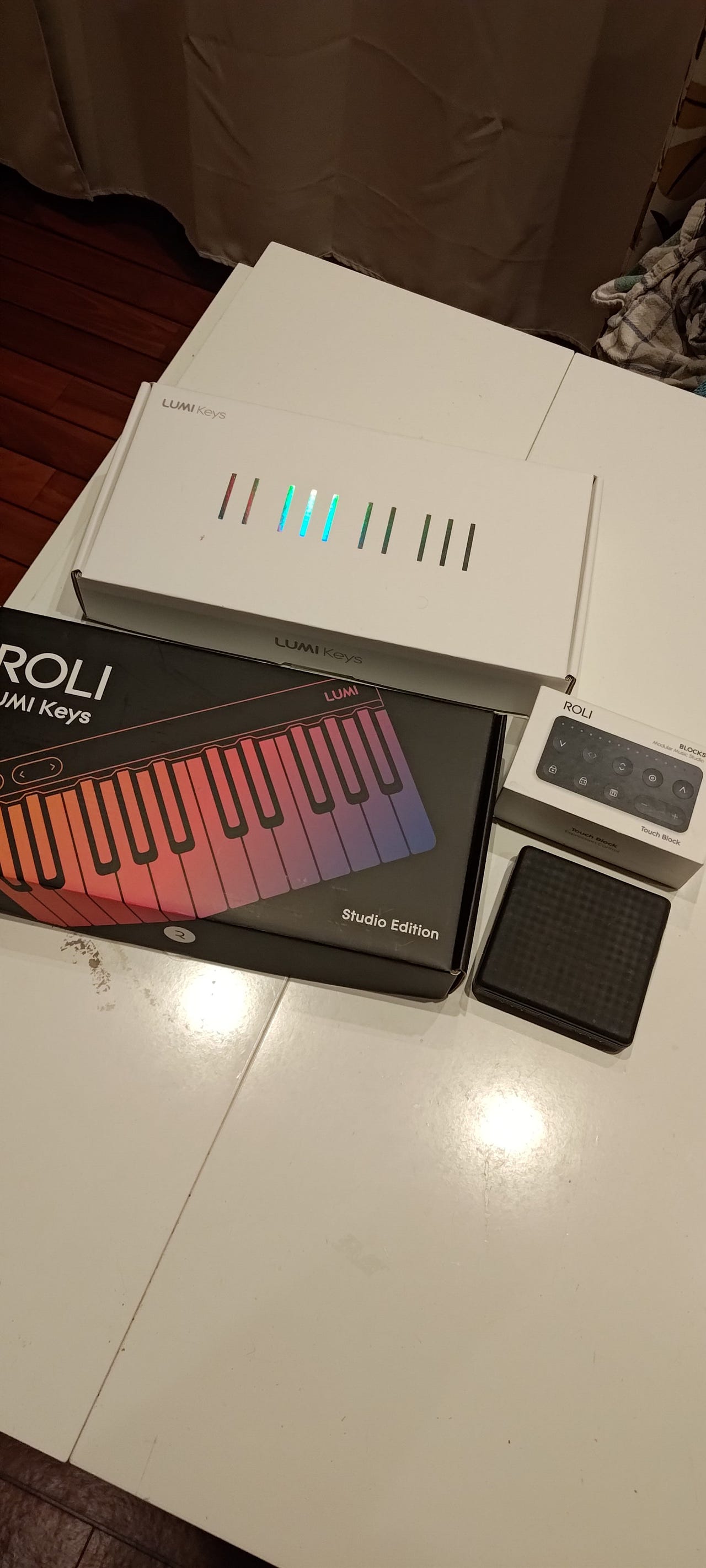 ROLI Lumi keys x2 + Lightpad Block og Touch Block + Equator2 MPE synth ...