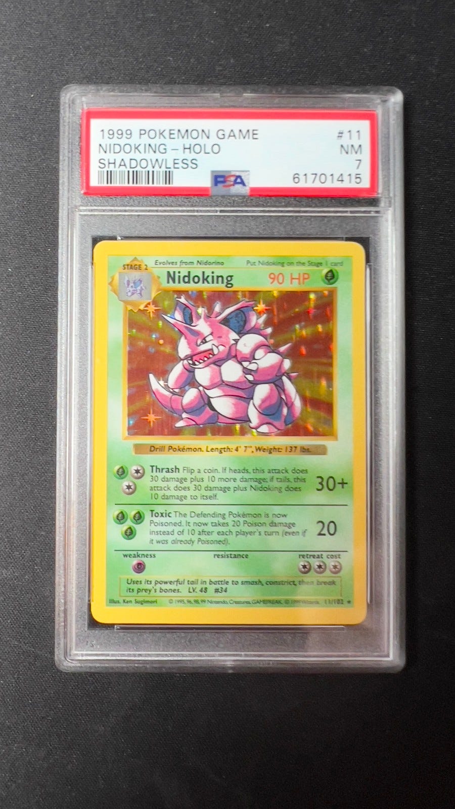 NIDOKING SHADOWLESS - PSA 7 | FINN-torget