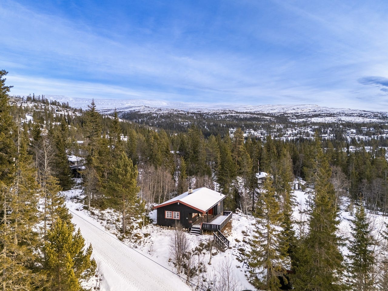 Velholdt hytte med attraktiv beliggenhet på Tempelseter - Bilvei helt ...