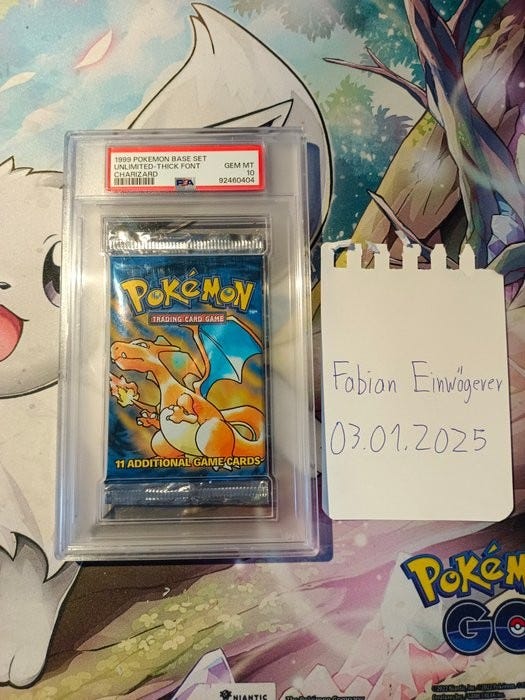 Pokémon Booster pack - Charizard, PSA 10 Thick Font | FINN-torget
