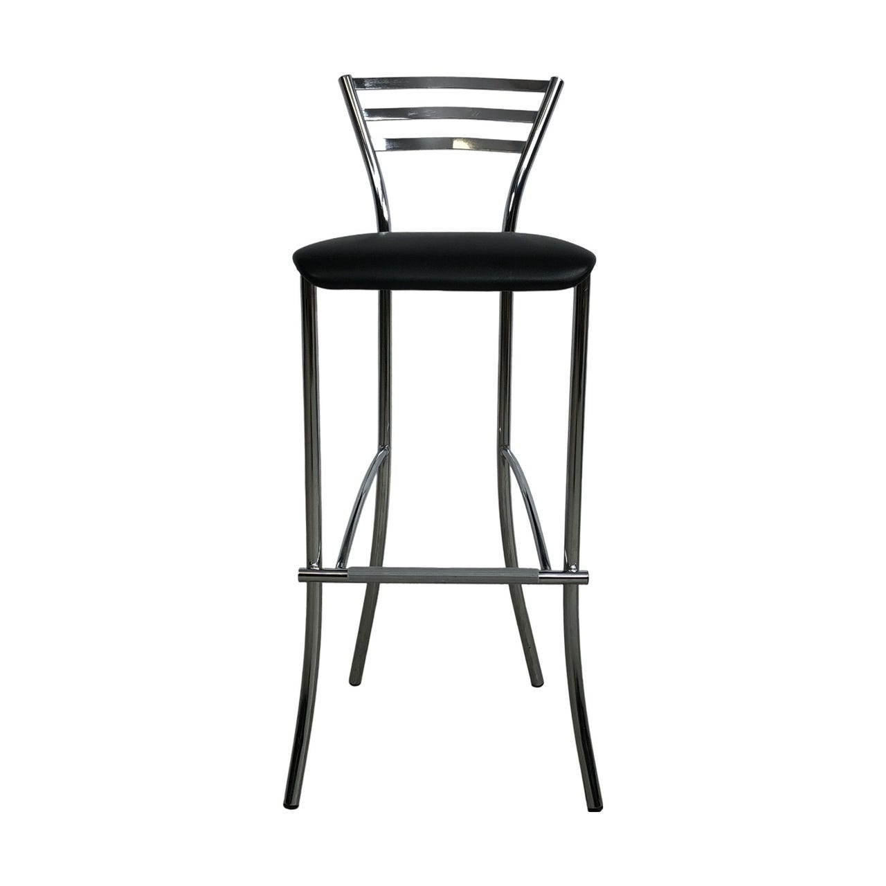 3 stk Høye barstoler i sort og sølv | FINN-torget