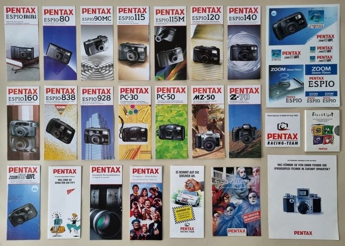 Pentax brochures + Stickers + Flashlight Floppy disc - 1994 | FINN-torget