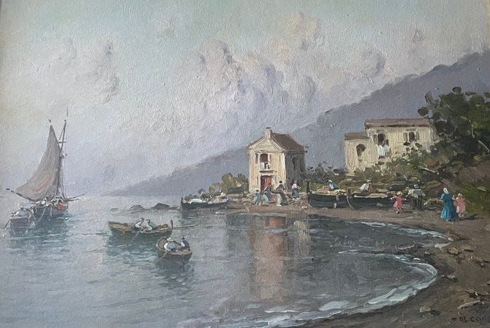 Nicolas de Corsi (1882-1956) - Ritorno dalla pesca | FINN-torget