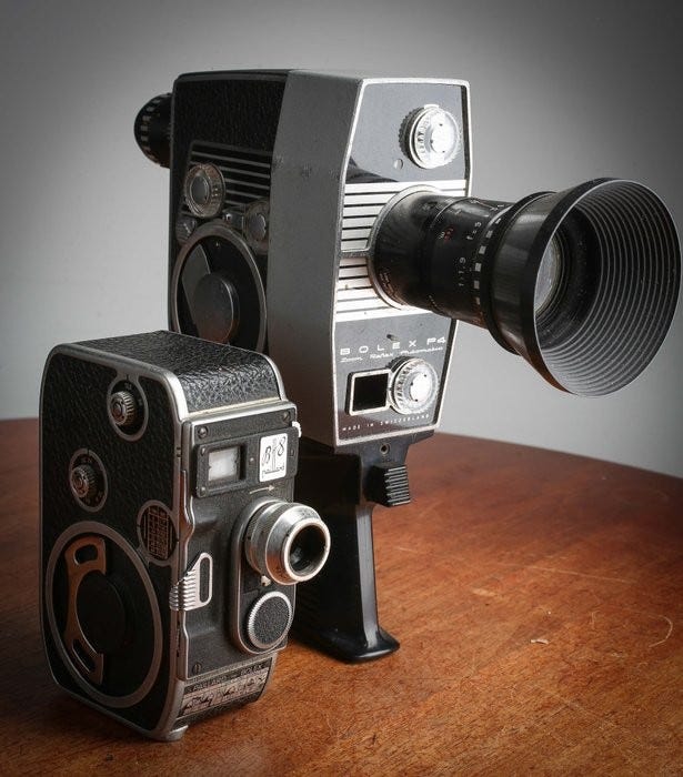 Bolex, Paillard B8 et P4 avec objectifs Som Berthiot Filmkamera | FINN ...