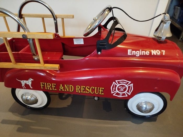 Amerikanisches Tretauto / Pedalcar - Pedalbil Fire and Rescue / Fire ...