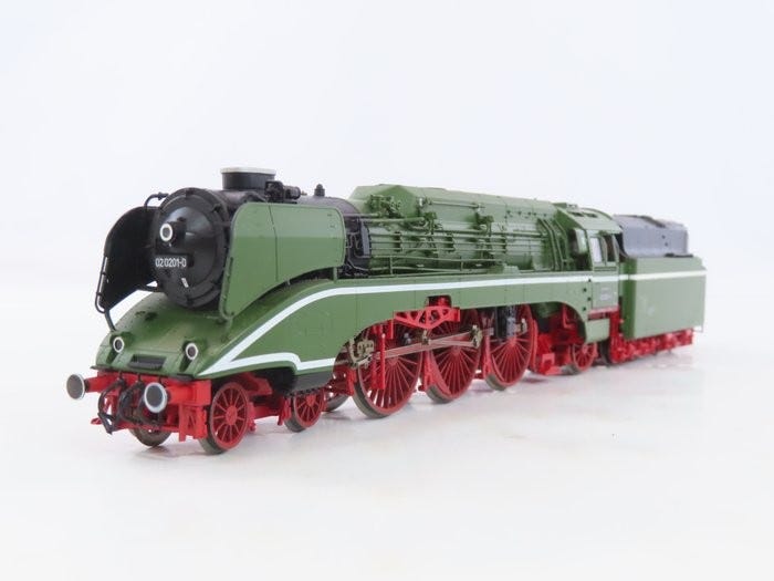 Roco H0 - 63195 - Damplokomotiv med tilhengervogn (1) - BR02 (BR18) med ...