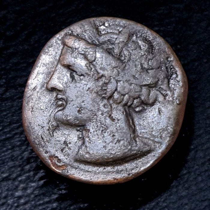 Zeugitana, Carthage. 300-264 BC- Head of Tanit. Shekel (Ingen ...
