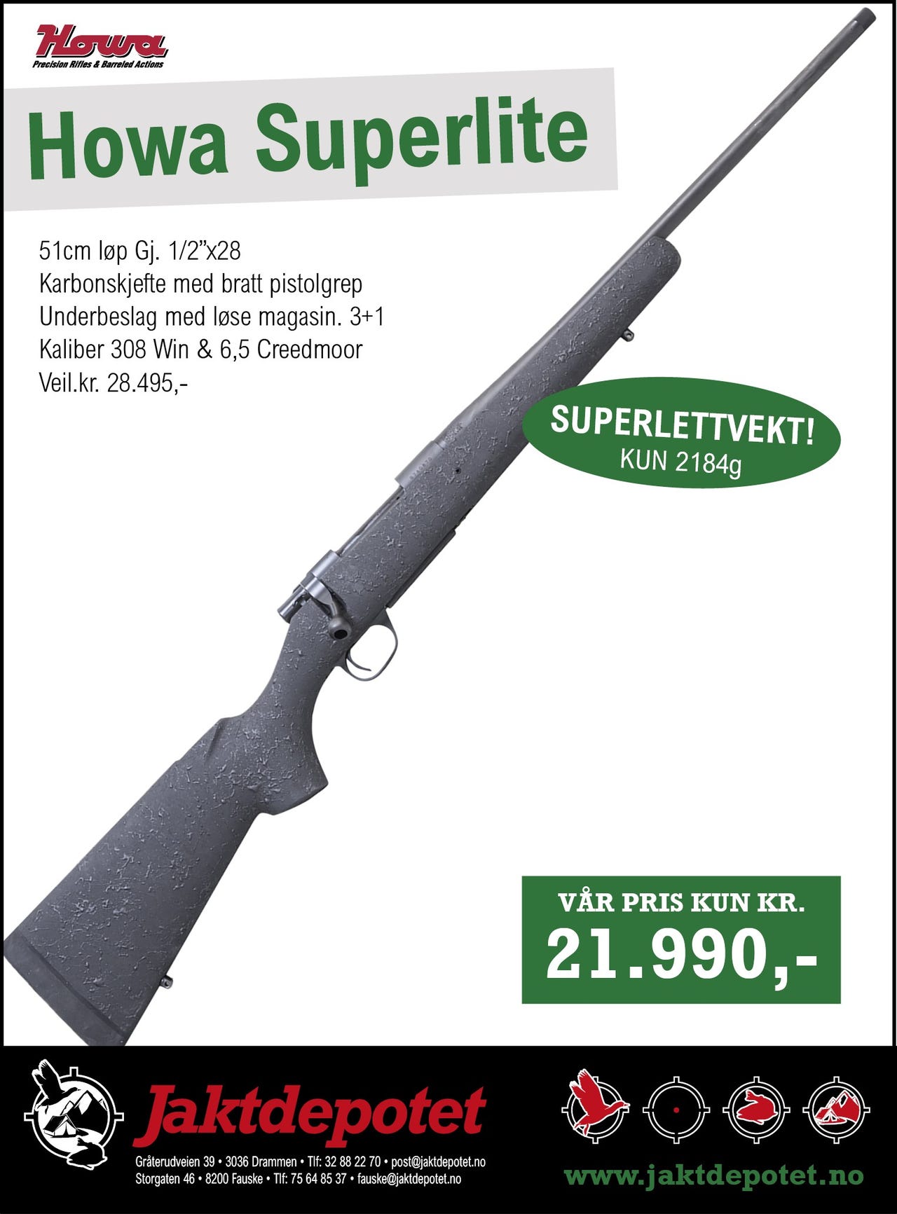 KUN 2184g! HOWA SUPERLITE! | FINN-torget