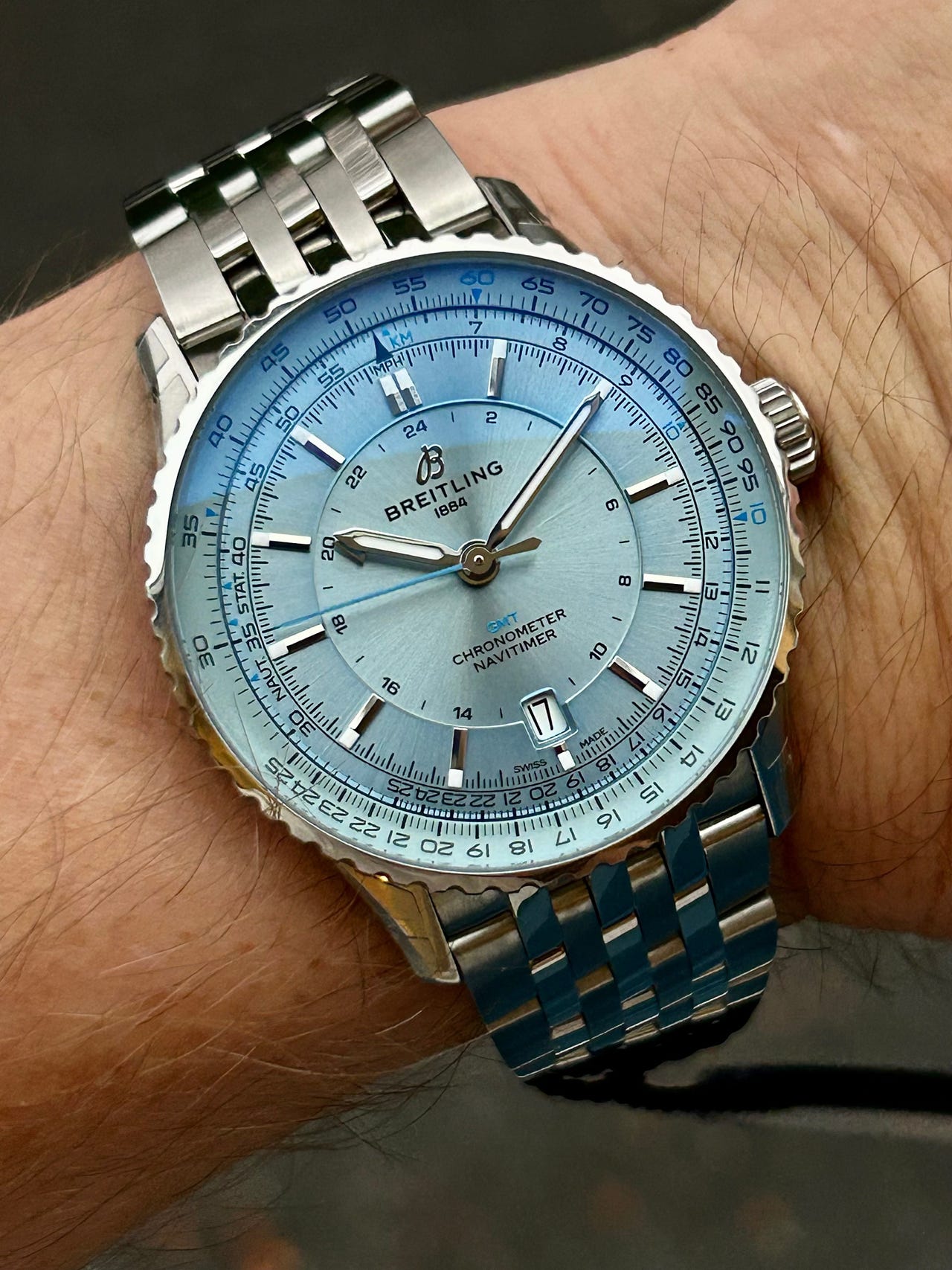 Breitling Navitimer GMT 41 Ice Blue 2025 Ny | FINN-torget
