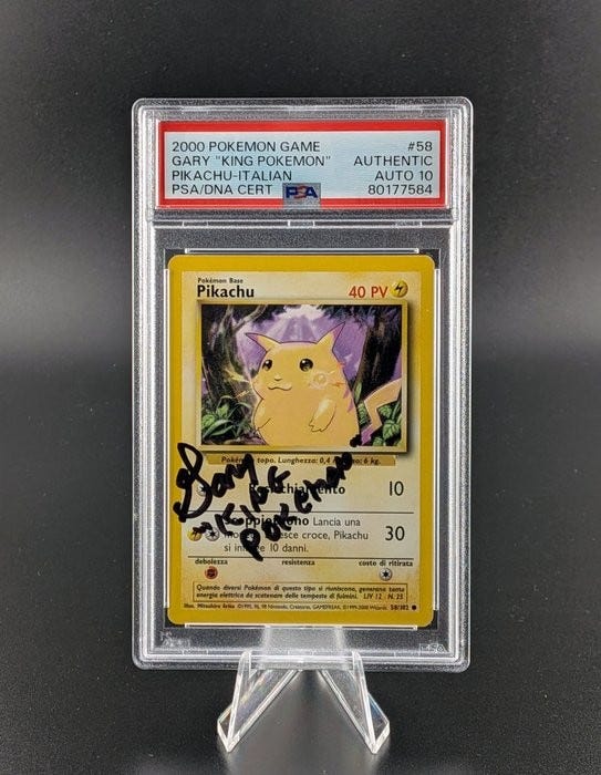 Pokémon - 2 Graded card - Pikachu - Autograph Signed - PSA 10 Authentic ...