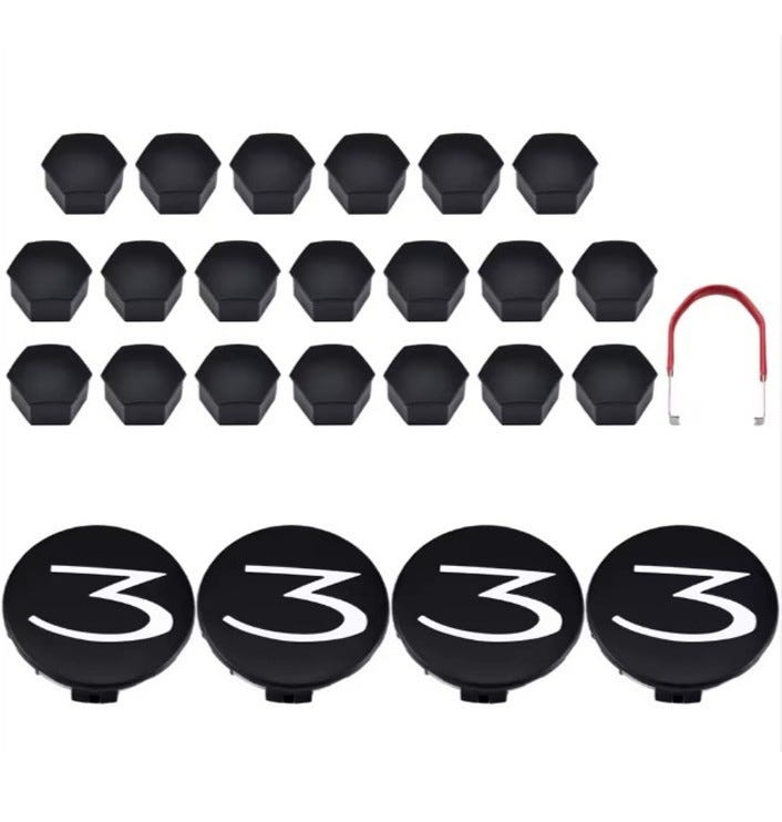 Senterkopper til Tesla model 3 ( 3 tall hvit ) | FINN-torget