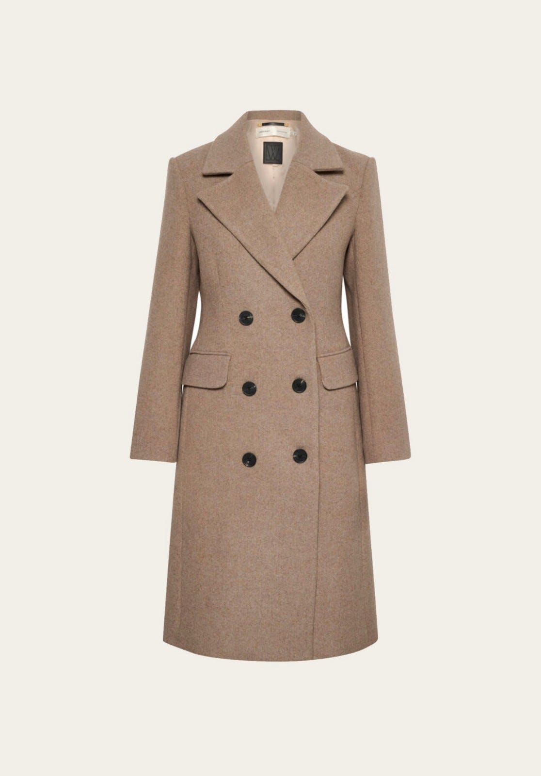 Thora lapel coat fra InWear. Farge: Sandy Grey Melange | FINN-torget