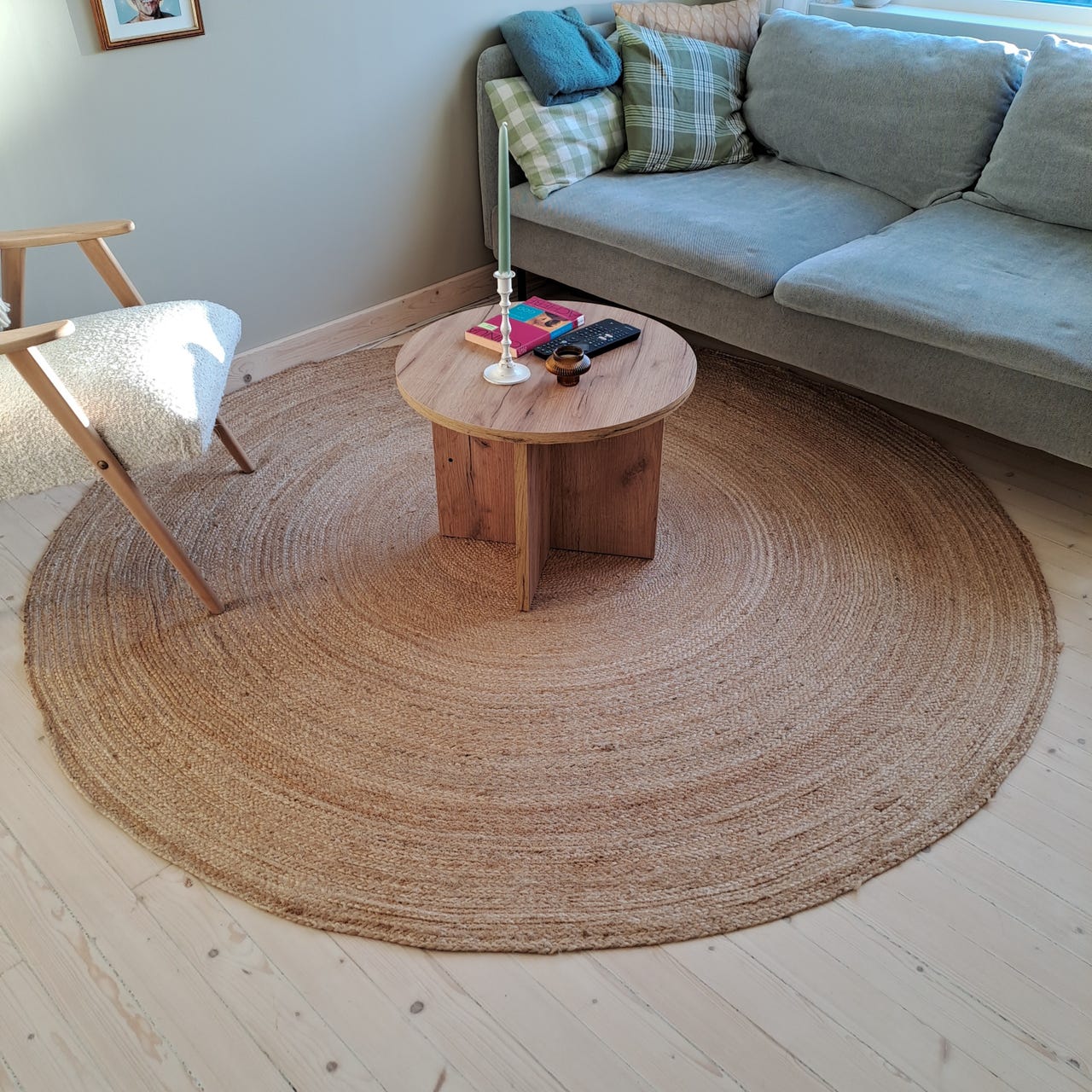 Rundt juteteppe 2m diameter | FINN-torget