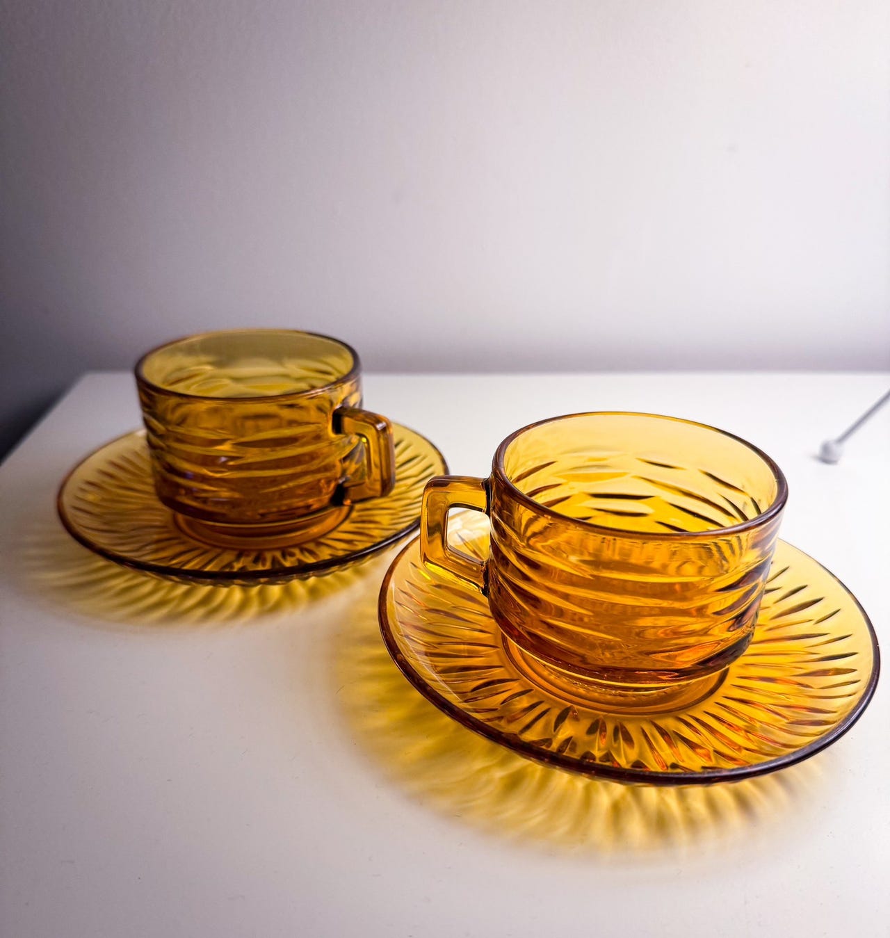 Vereco sunflower - retro glasskopper med fat - brunt pressglass | FINN ...