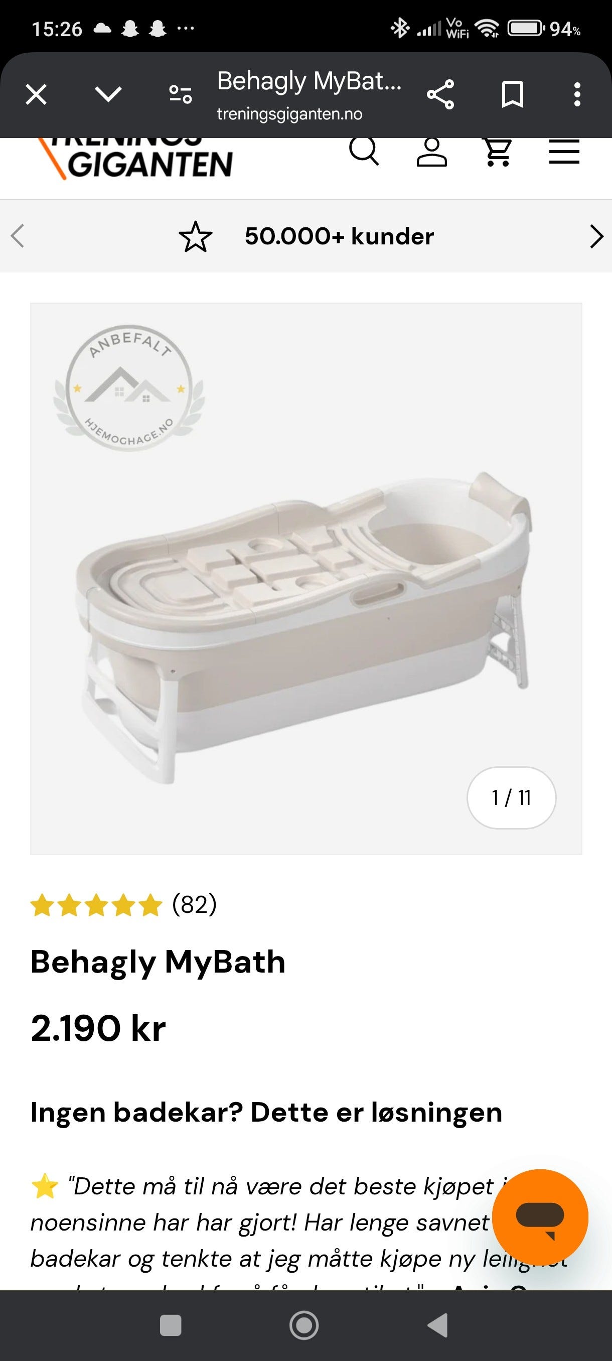 Mybath sammenleggbart badekar | FINN-torget