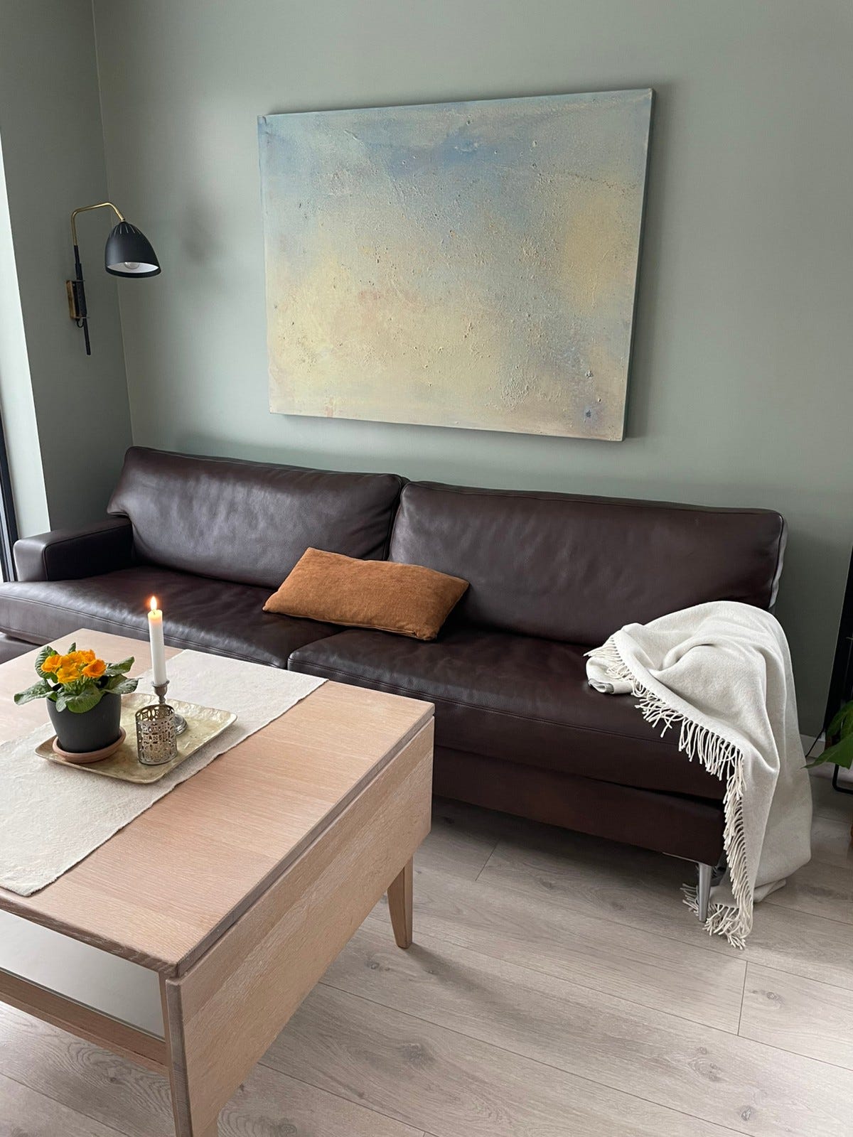 Kupp!! Brun Skinnsofa Stouby. HjM kappa | FINN-torget