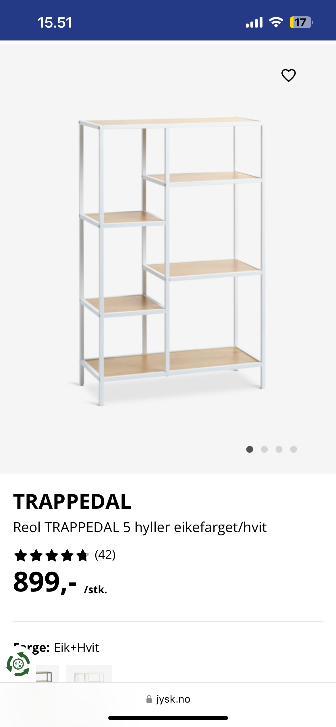 Trappedal reol fra Jysk | FINN-torget