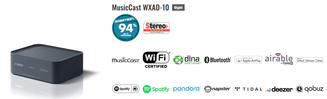 Yamaha MusicCast WXAD-10 streaming adapter | FINN-torget