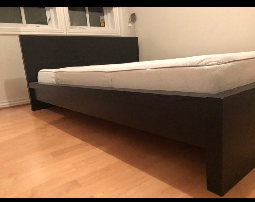 Svart IKEA Malm seng 140 cm selges | FINN-torget