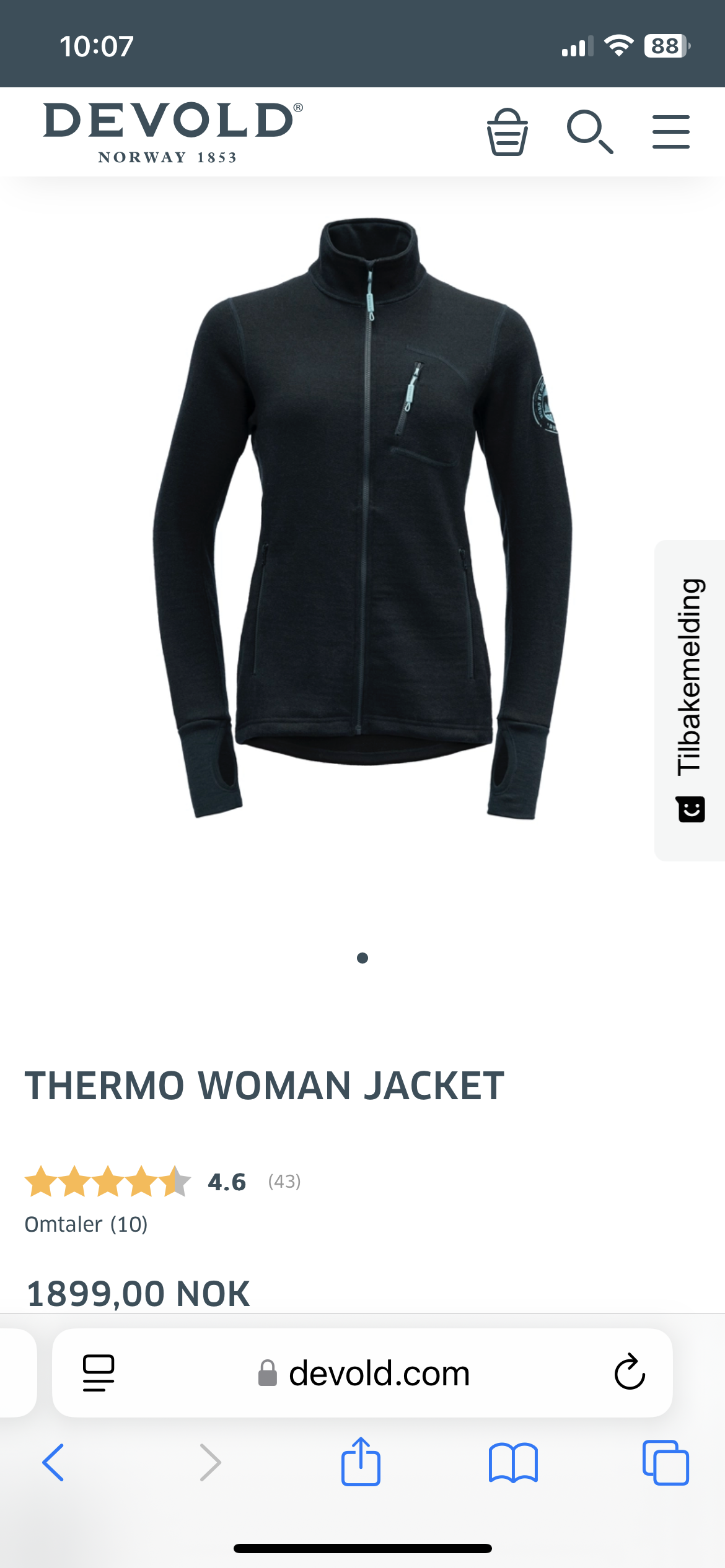 DEVOLD® THERMO ull fleece jakke | FINN-torget