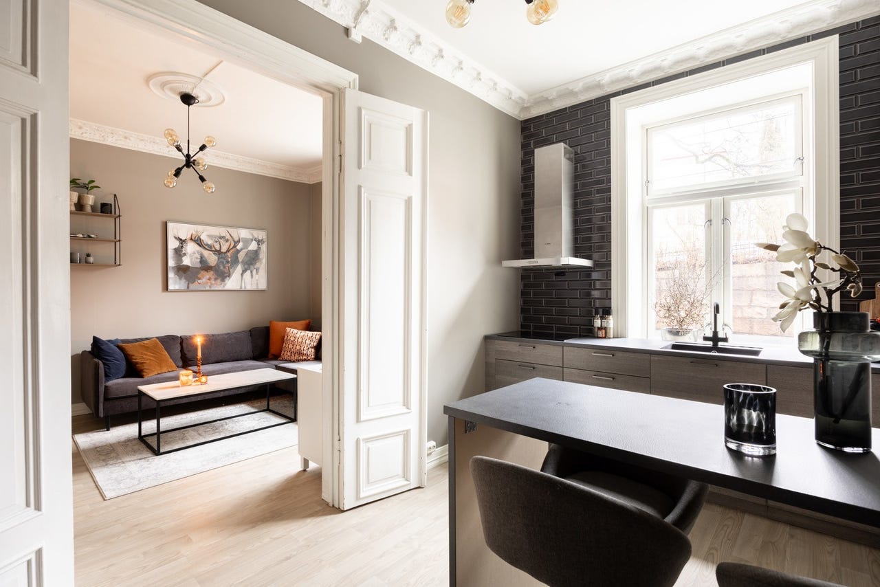 Frogner | Moderne 3-roms selveier med peis og himling opptil 3m med ...