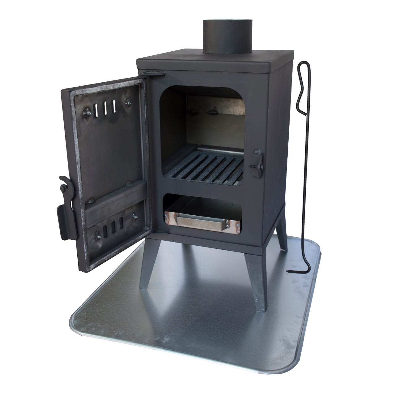 Mini vedovn i stål | til båt, camping, drivhus | FINN-torget
