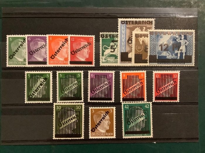 Østerrike 1945 - Wiener-overtrykk med ikke-utstedt 3Pf-stempel - Michel ...