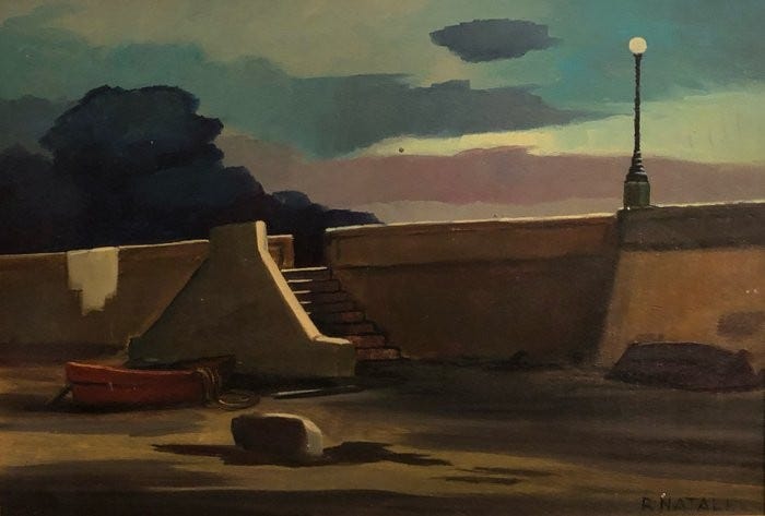 Renato Natali (1883-1958) - Molo foraneo del porto di Livorno | FINN-torget