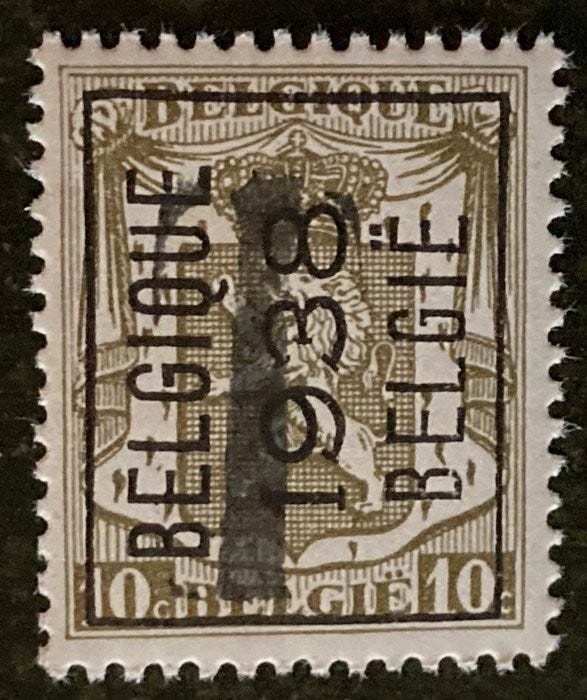 Belgia 1938 - Frimerke: Preo fra 1938 med 'T' overtrykk - OBP/COB TX ...
