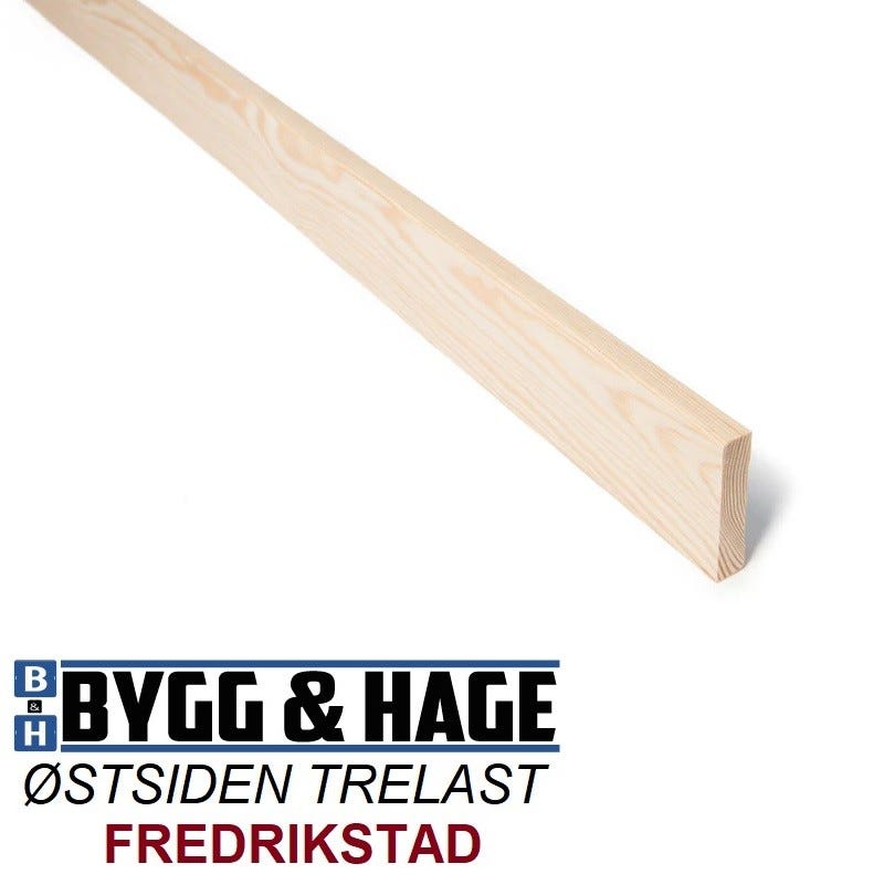 12x58 fotlist gulvlist rund enkel ubehandlet furu Bygg og Hage Fredrikstad | FINN-torget