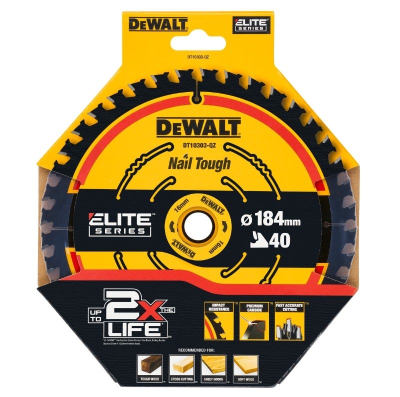 Sirkelsagblad DEWALT SAGBLAD EX.ELITE 184X16X40T | FINN-torget