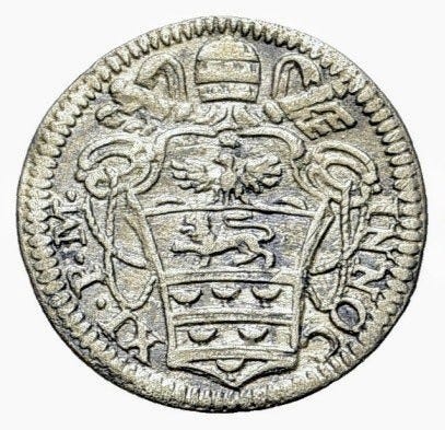 (462) Italia, pavestaten. Innocentius XI (1611-1689). AR 1/2 Gross ...